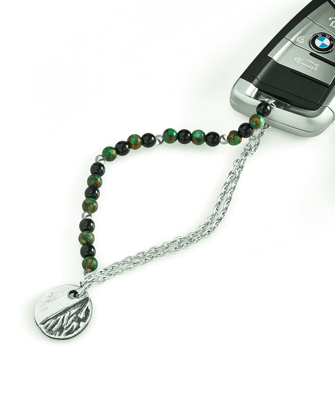 Goldish Green Jasper Keychain – Silver Gate Eg